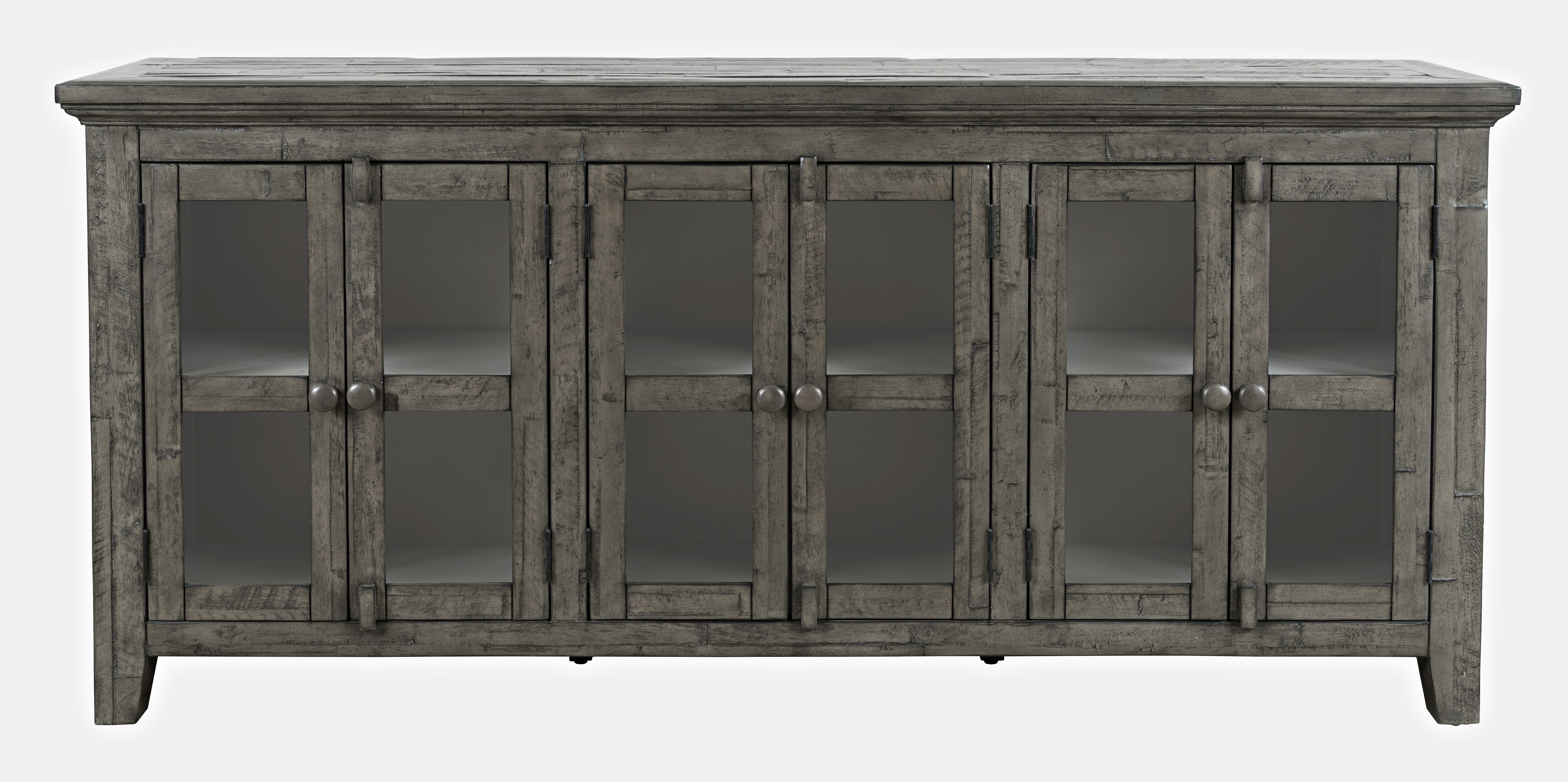 Jofran Living Room Rustic Shores 6 Door Low Accent Cabinet KD 2130 7032KD Gardner Outlet